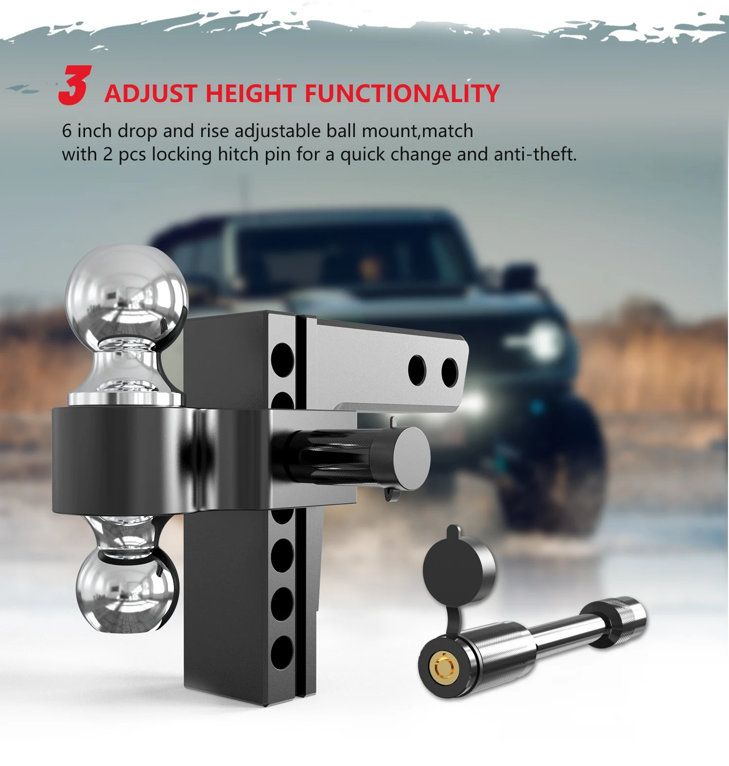 Ambull Reasonable Price 3ton Multi-Use Trailer Hitch Ball Mount Pintle ...