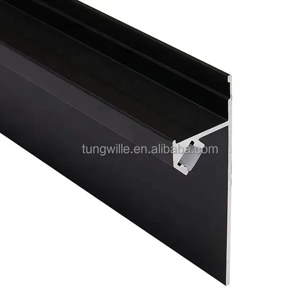 Recessed Skirting Line Aluminium LED Profile Black Corner Light for ...