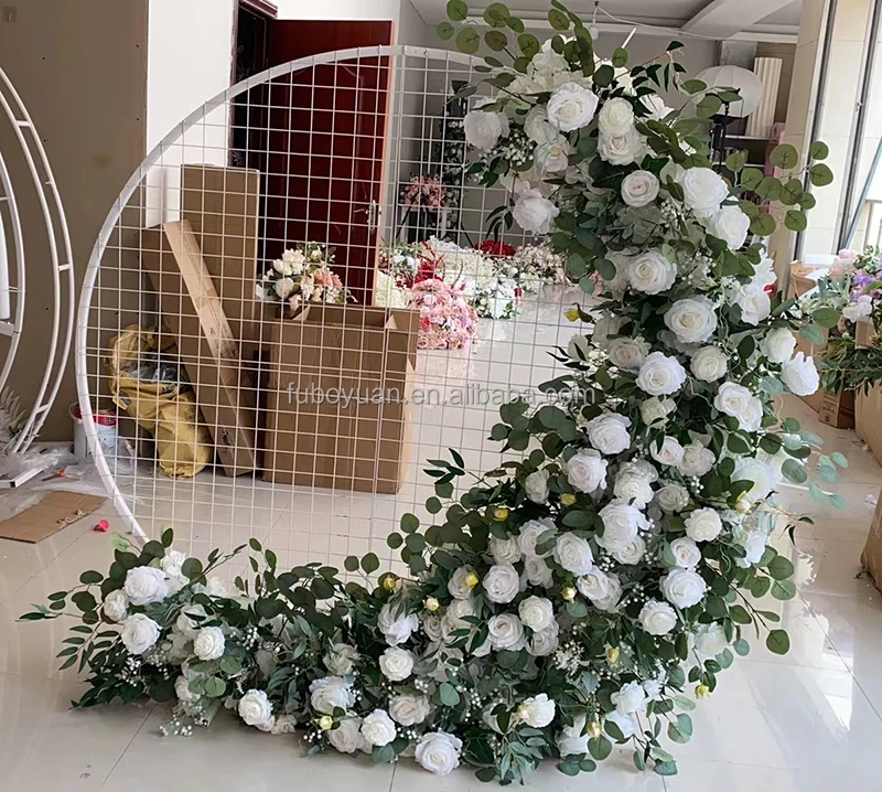 H26 Wedding Party Event Aisle Decor Dinning Table Flower Row Artificial ...