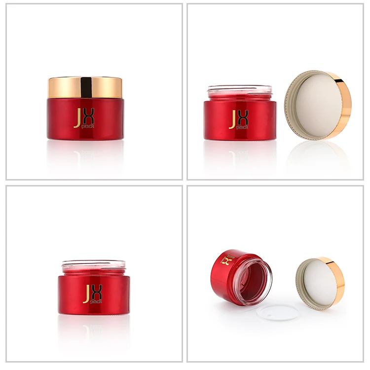 Red Cosmetic Packaging Jars 30g 1oz Empty Skincare Container Luxury ...