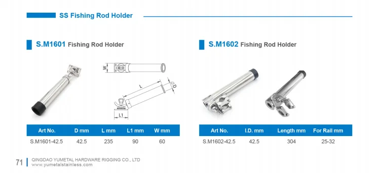 Stainless Steel 316 Fishing Rod Holder - High Mirror Polish