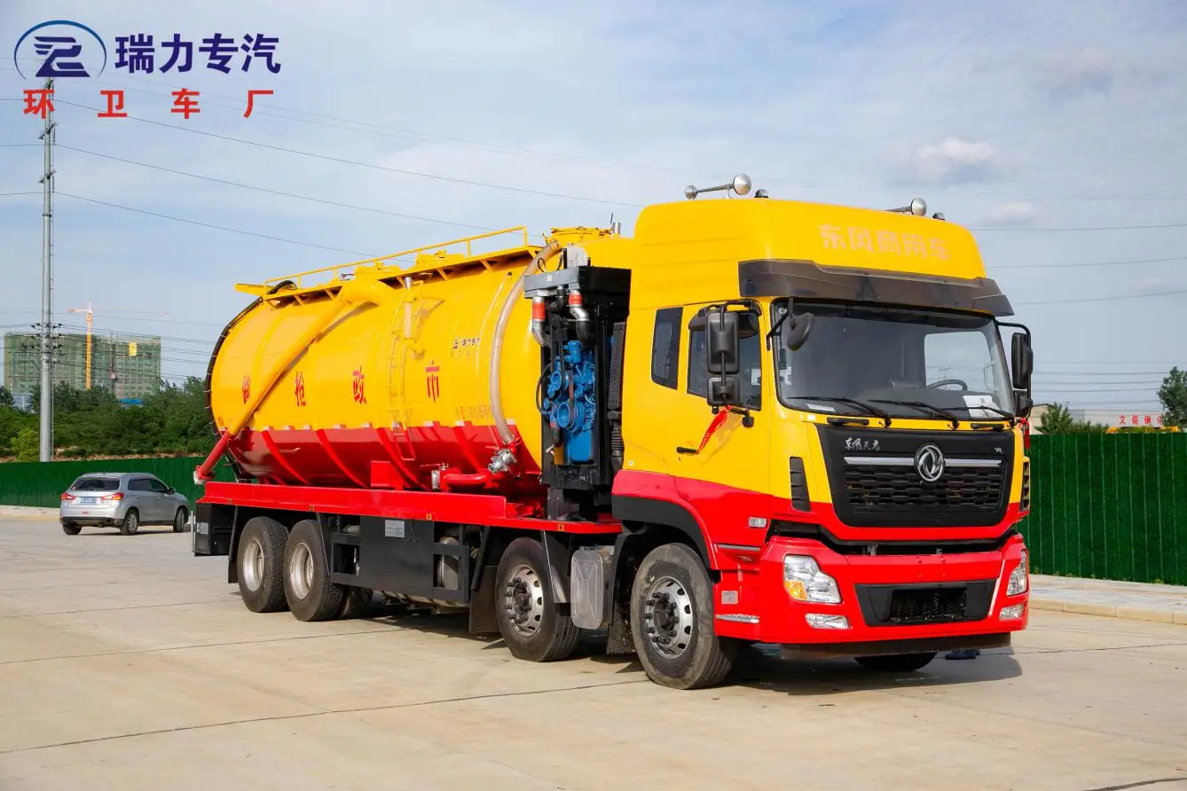25000liters Electric Septic Tank Truck Tipper Sewage Drainage Truck 8*4 ...