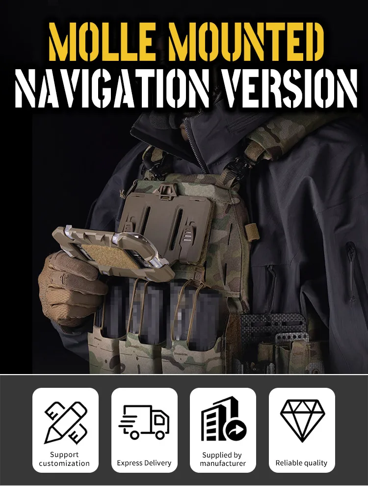 Sivi Tactical Molle Mobile Phone Carrier Folded Navigation Board Holder ...