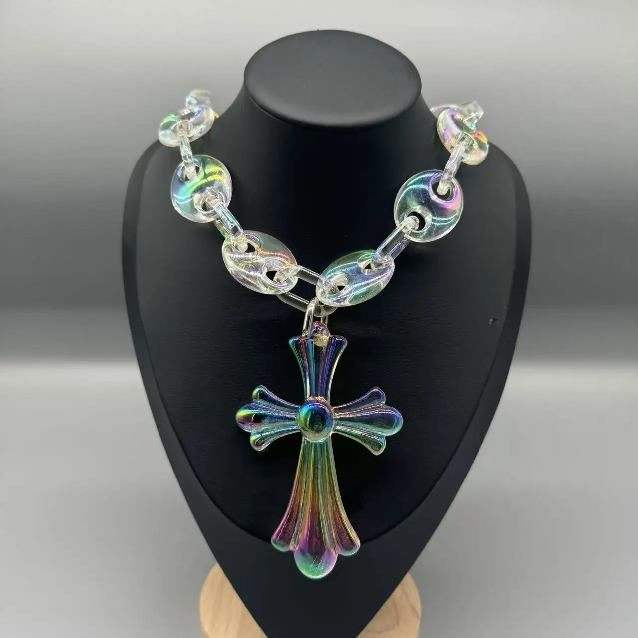 Ins New Trend Hip Hop Transparent Thorn Chain Punk Cool Girl Party ...