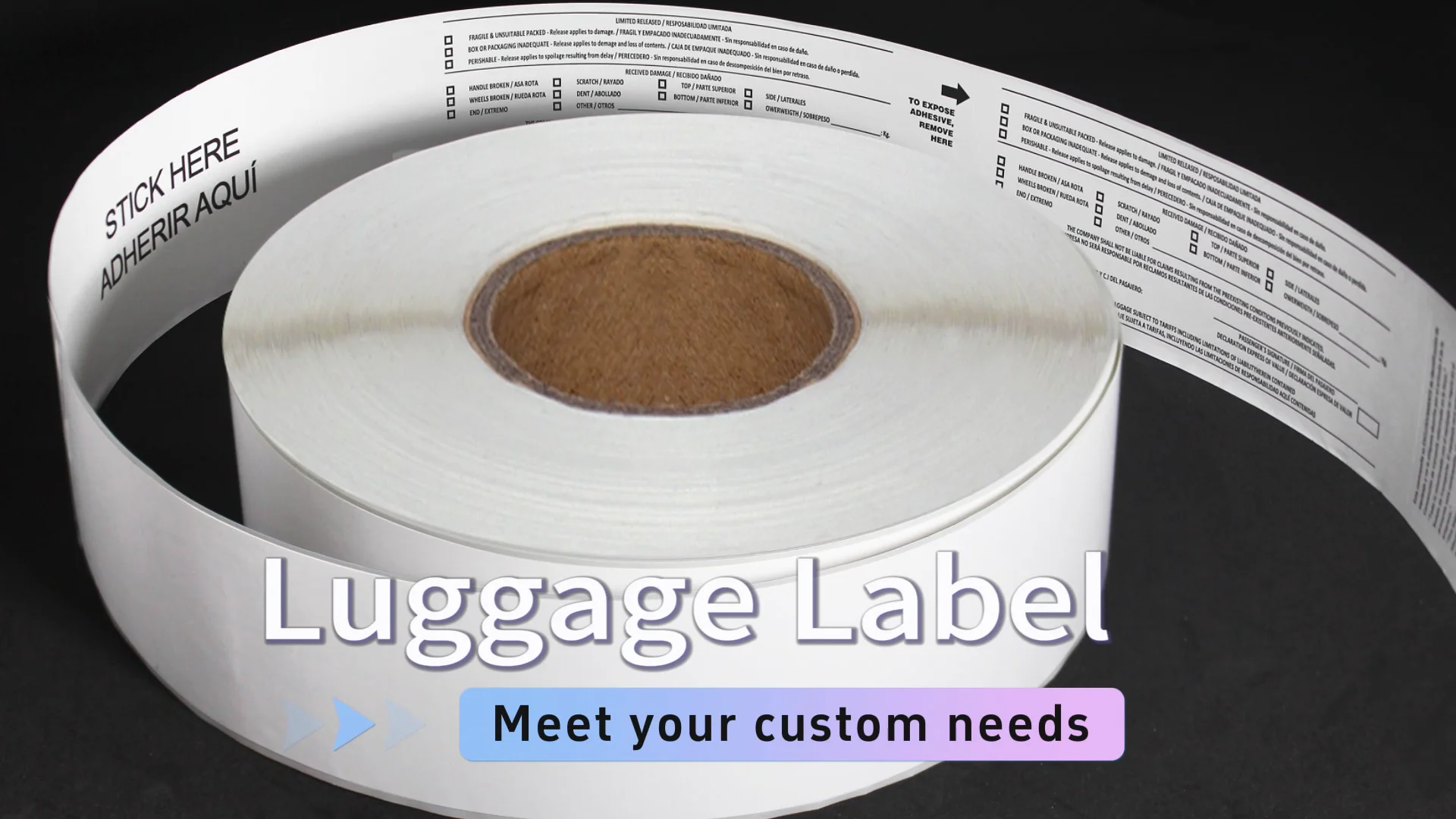 Airline Boarding Luggage Label Sticker Tags Thermal Synthetic Paper ...