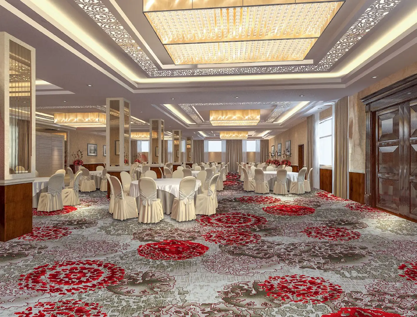 Hd Hotel 3d Printed Carpet Corridor Lobby Thickened Flame Retardant ...