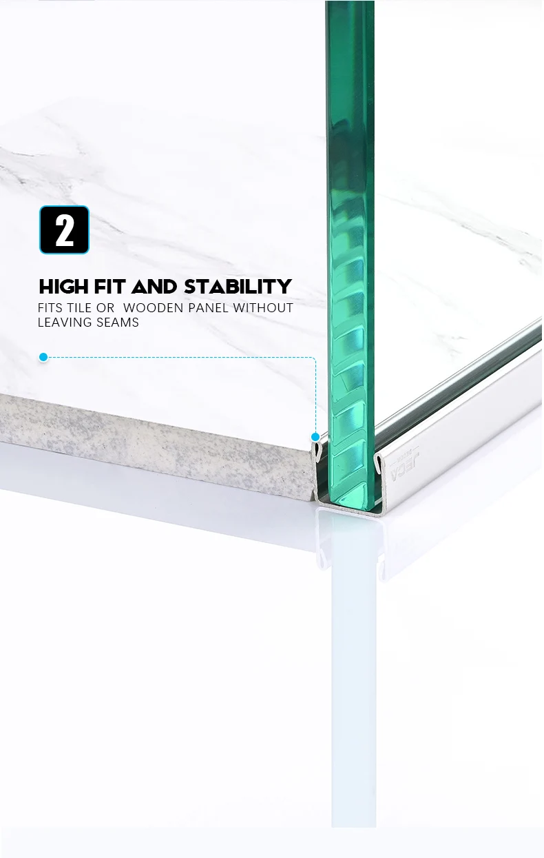 JECA Shower Tile Edge Trim Corner Guard Stainless Steel Profile ...