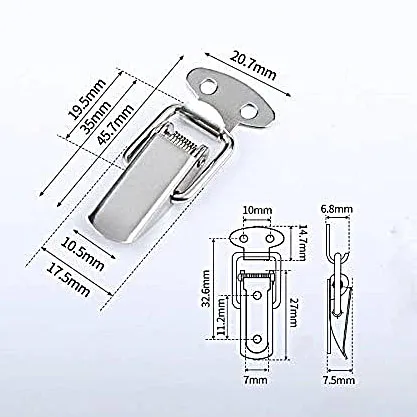 HM3109 Mini Spring Loaded Buckle Latch Toggle Hasp Lock