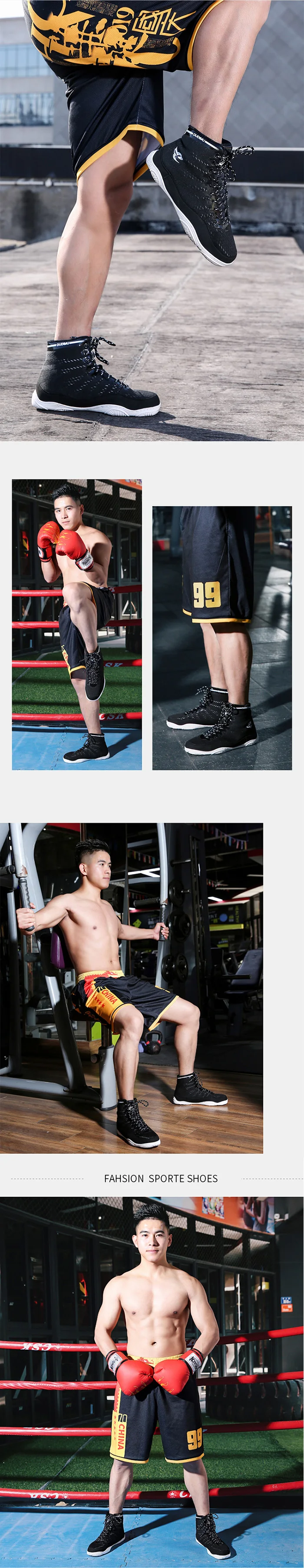 Custom Oem Chinese Professional Sport Custom Boxing Shoes Red Wrestling ...