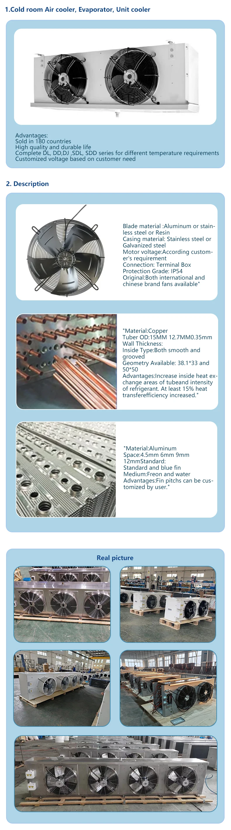 High Quality Refrigeration Cold Room Evaporator Cold Storage Ceiling ...