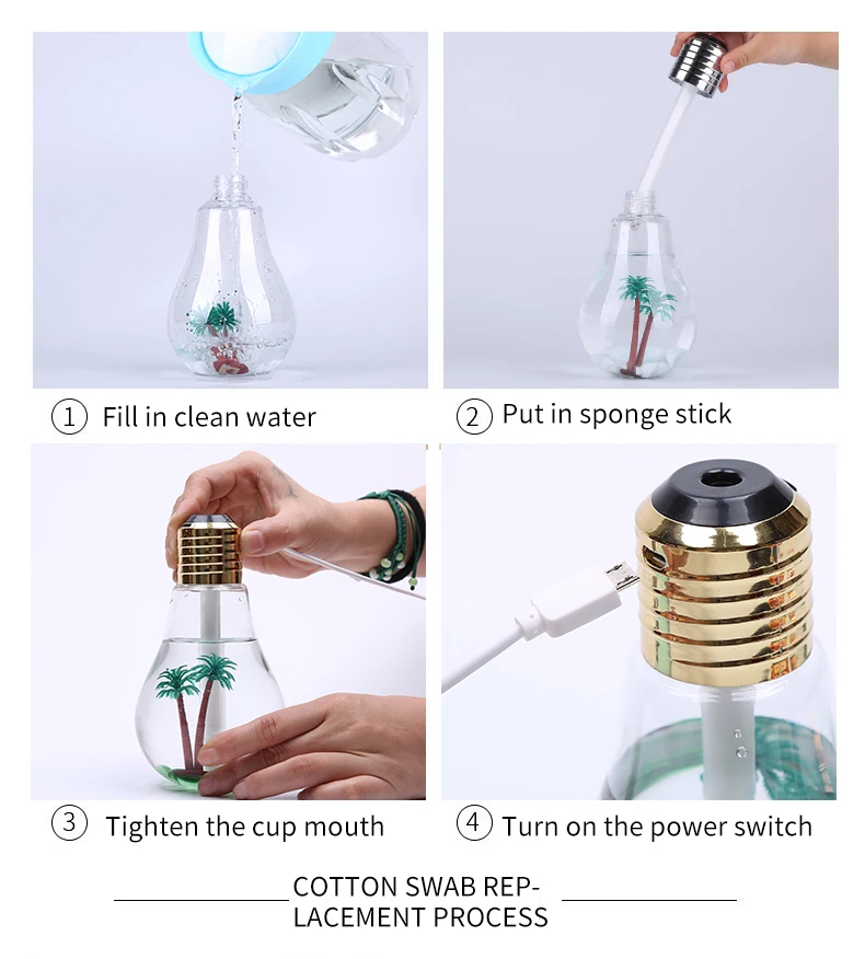 Mini Colorful USB Ultrasonic Humidifier & Essential Oil Diffuser