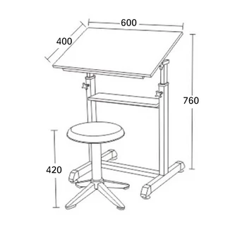 Wood Drafting Table,Drawing Table,Study Table For School Set - Buy ...