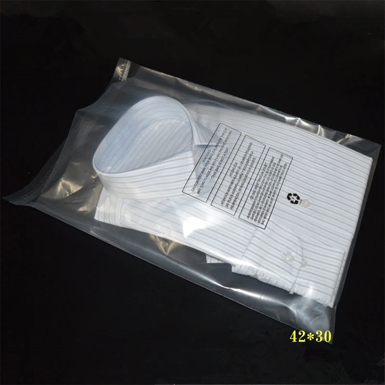 Custom 12x17'' Self-seal Poly Bag Clear Suffocation Warning Bags With ...