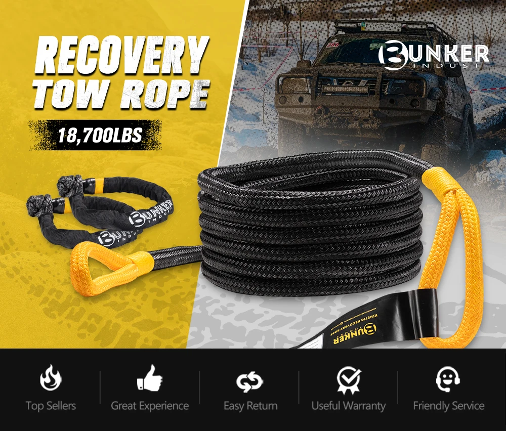 BUNKER INDUST Towing Rope - Heavy Duty Offroad Recovery