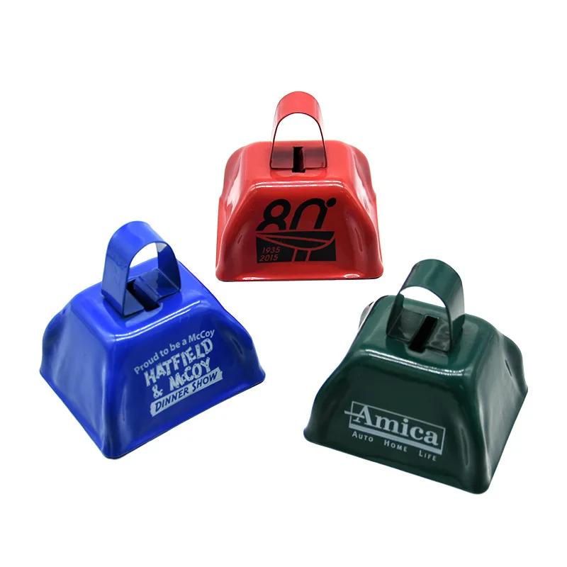 Wholesale Cheap Custom Logo Colorful School Spirit Cowbell