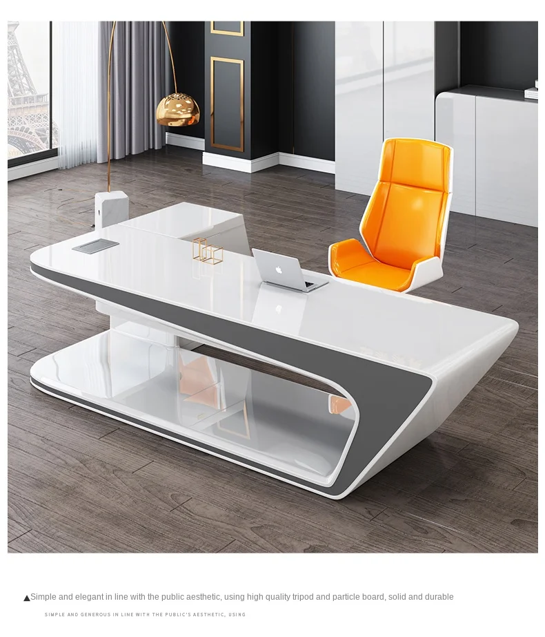 Office Building Modern Ceo boss Executive Table Office Computer Table ...