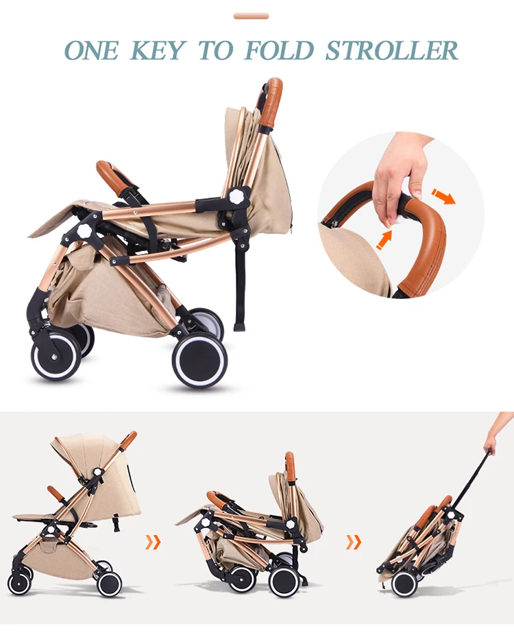 Baby Stroller Lightweight Folding Compact Travel Stroller For Airplane ...