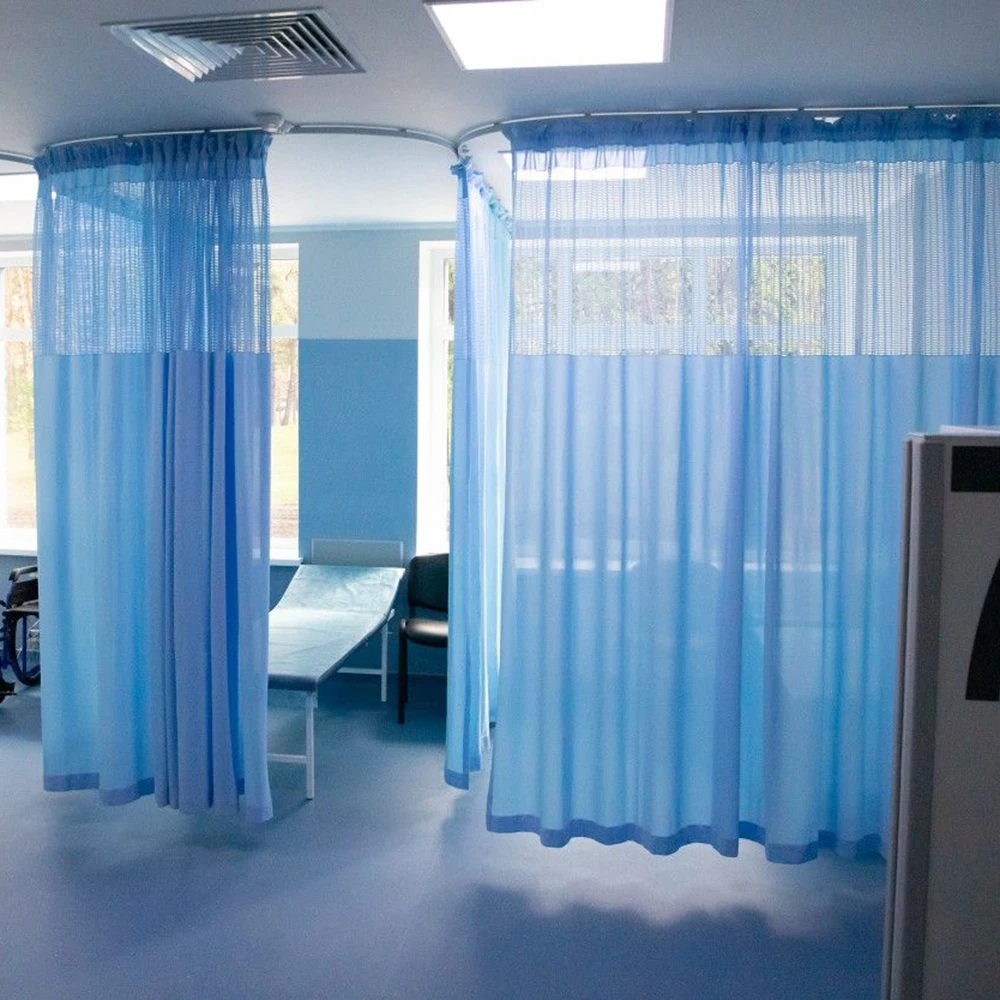 Folding Screen Curtains With Wheels Ward Partition Privacy Curtains Bed ...