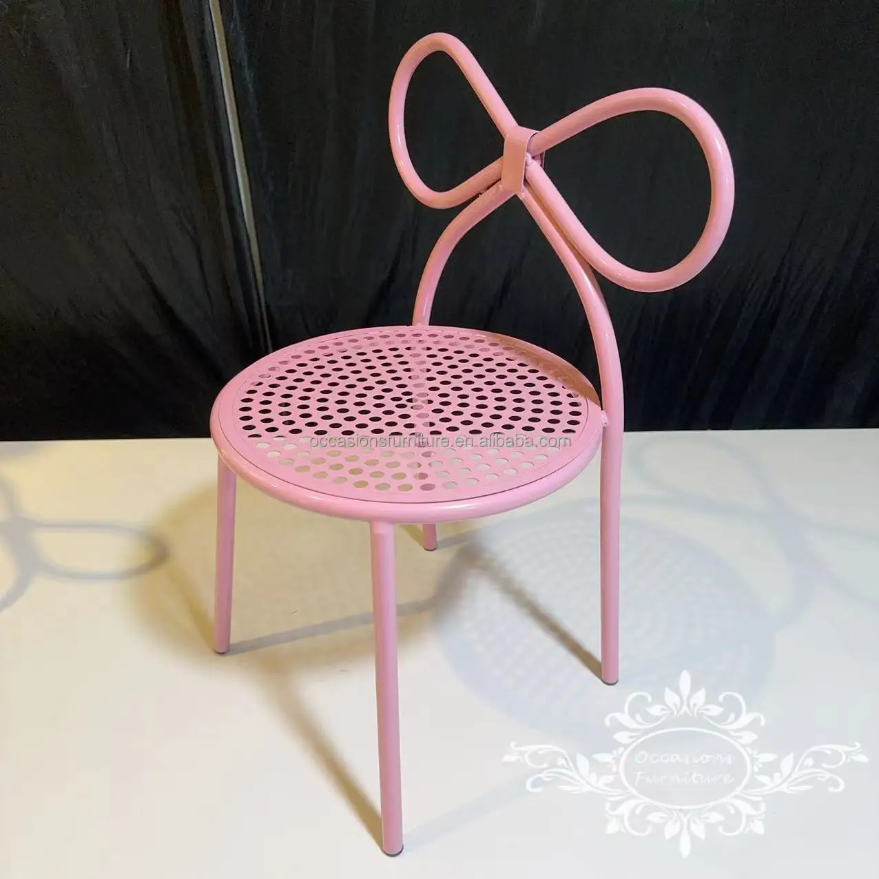 Kid Butterfly Bow Chairs Children Iron Pink Small Seat Kids Furniture ...