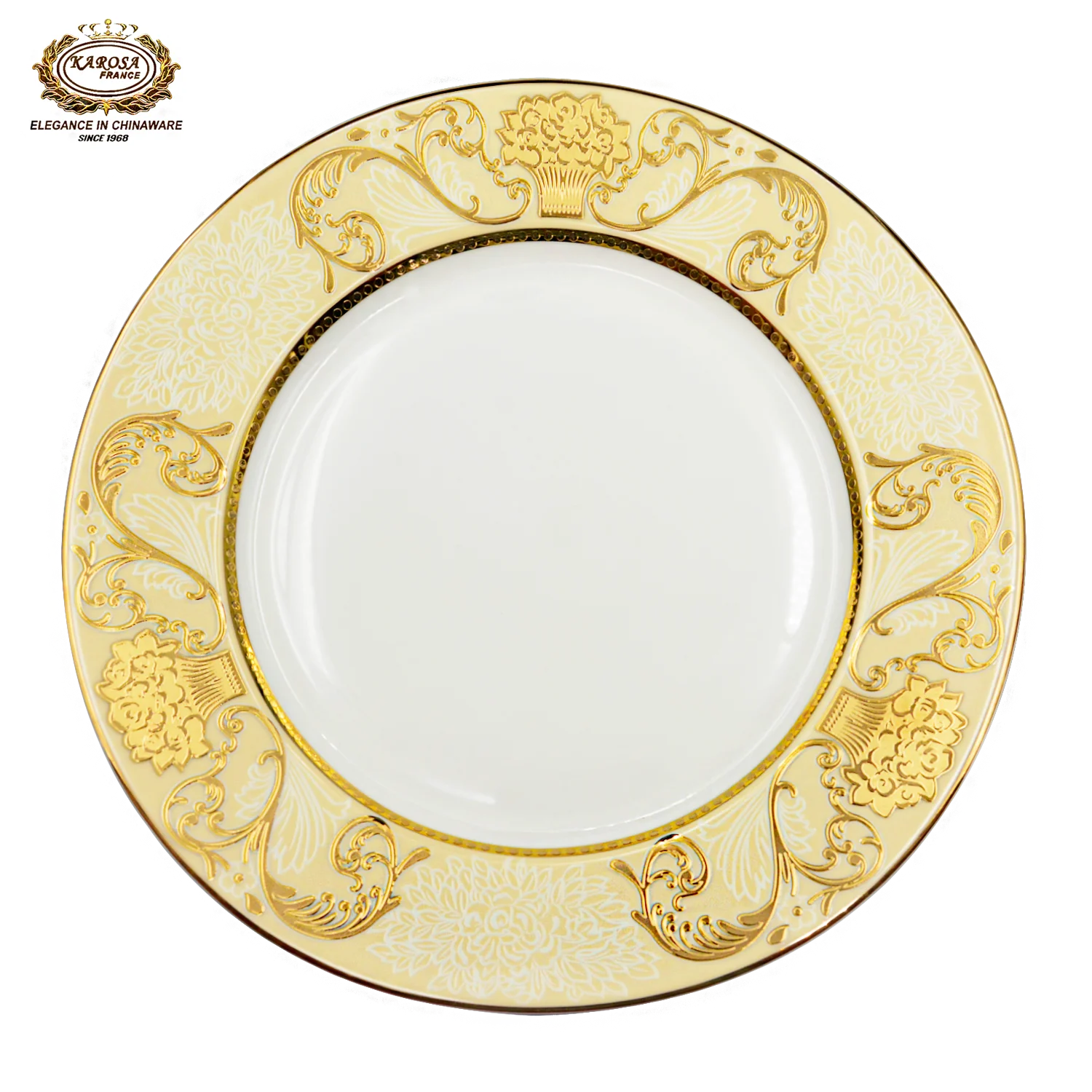 98pcs Luxury Embossed Gold Bone China Dinnerware Set - Eco-Friendly ...