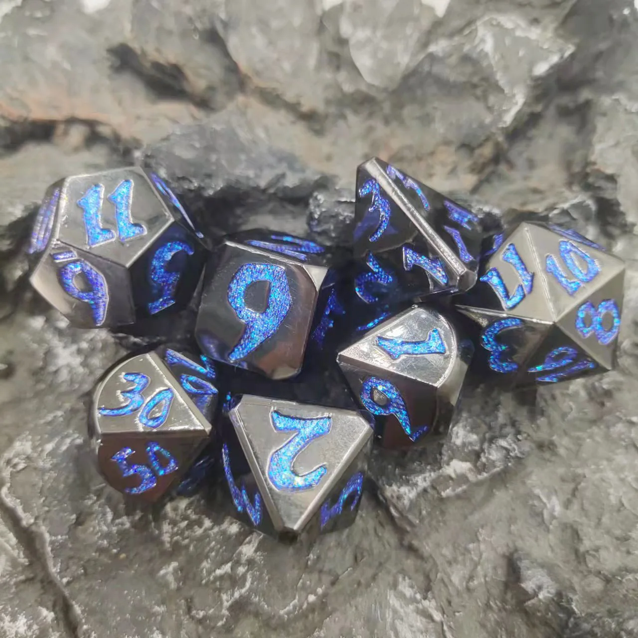 7PCS Professional Metal Dnd Dice Set for RPG Games