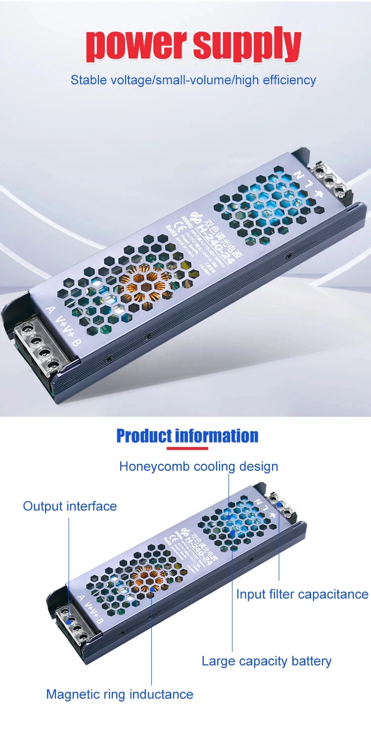 Two Color Smart Dimming Toning Unit Ac Dc Slim Strip Constant Voltage ...