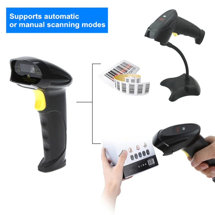 Alibaba.com: 2D CMOS barcode reader with adjustable stand, scans QR and ...