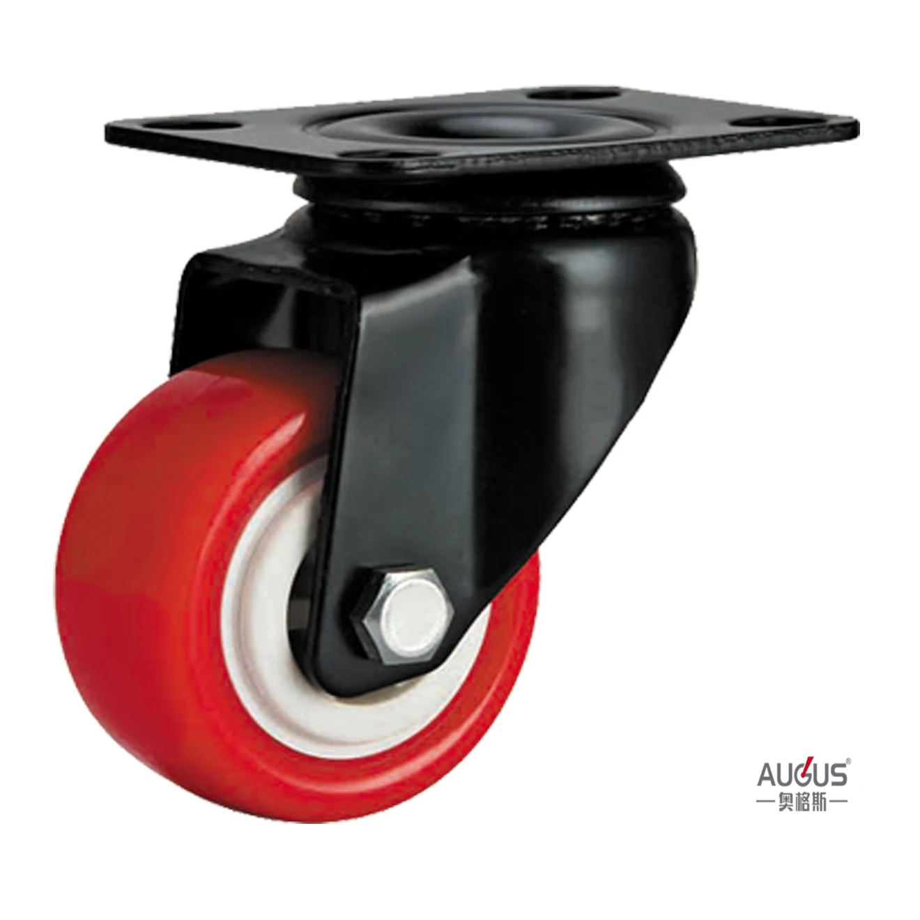 Black Castor Wheel Light Duty Trolley Pu Pvc Caster Swivel Casters ...
