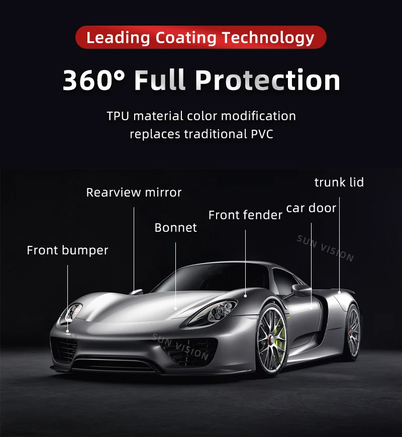 TPU Car Color Changing Film Wrap Glossy Crystal Series Self Healing Car ...