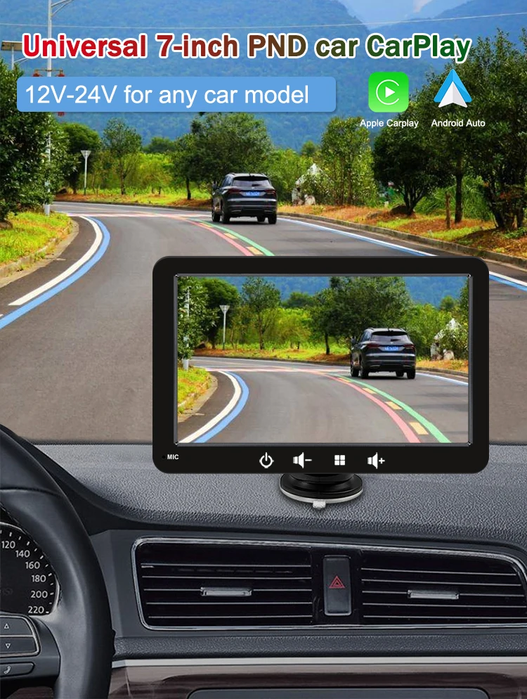 Universal 7inch PND Car Carplay Display - Wireless & Portable