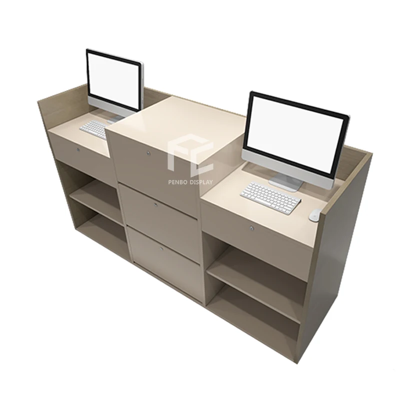 Luxury Modern Retail Shop Counter Design Custom Reception Desk Front ...