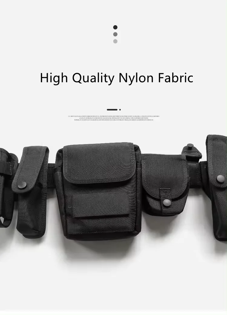 9 In1 Tactical Security Guard Equipment Duty Utility Kit Belt With ...