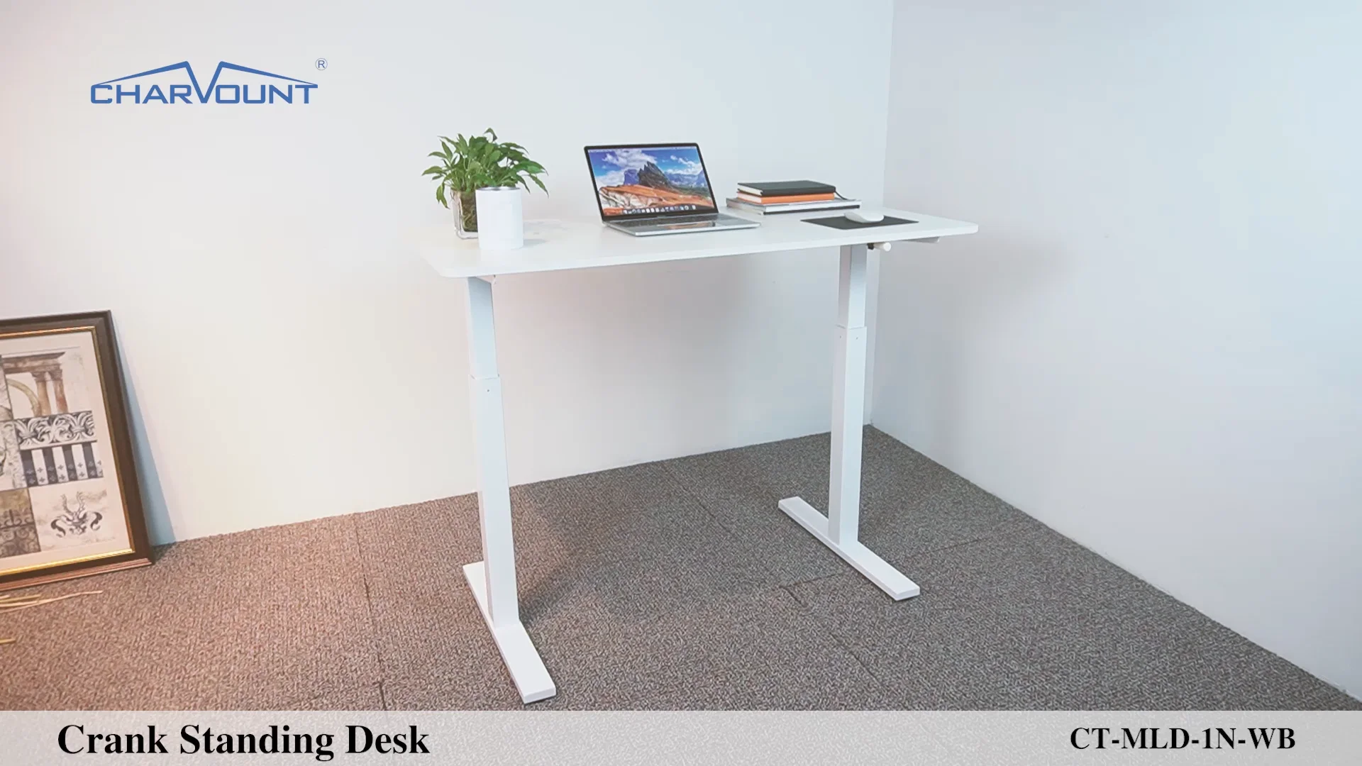 Charmount Height Adjustable Luxury Office Desk Stand Up Computer Desk ...