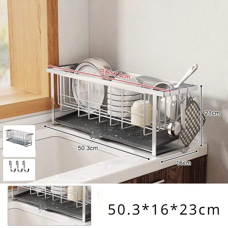 Multi-functional Stainless Steel Kitchen Rack For Bowls Dishes Cutlery ...