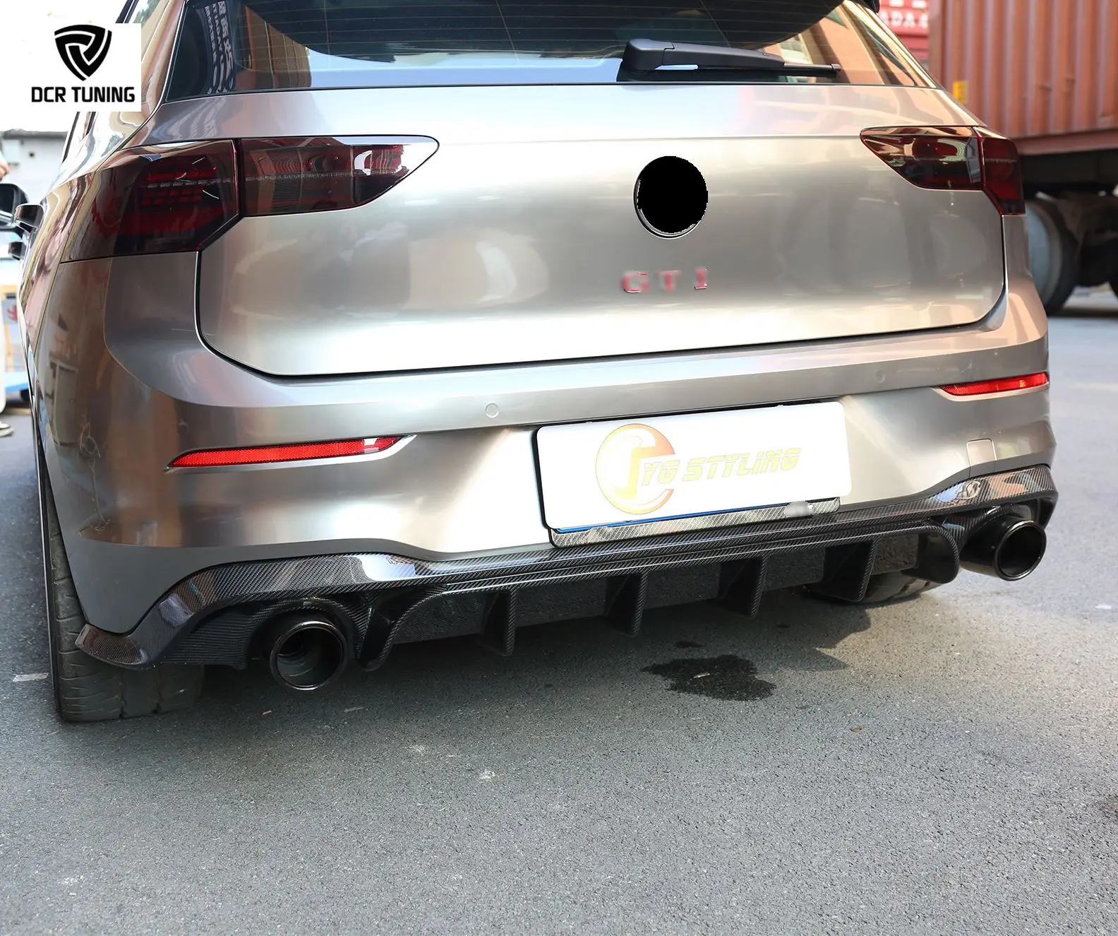 Fit Volkswagen Vw Mk8 Golf 8 Gti 2021up Real Carbon Rear Bumper ...