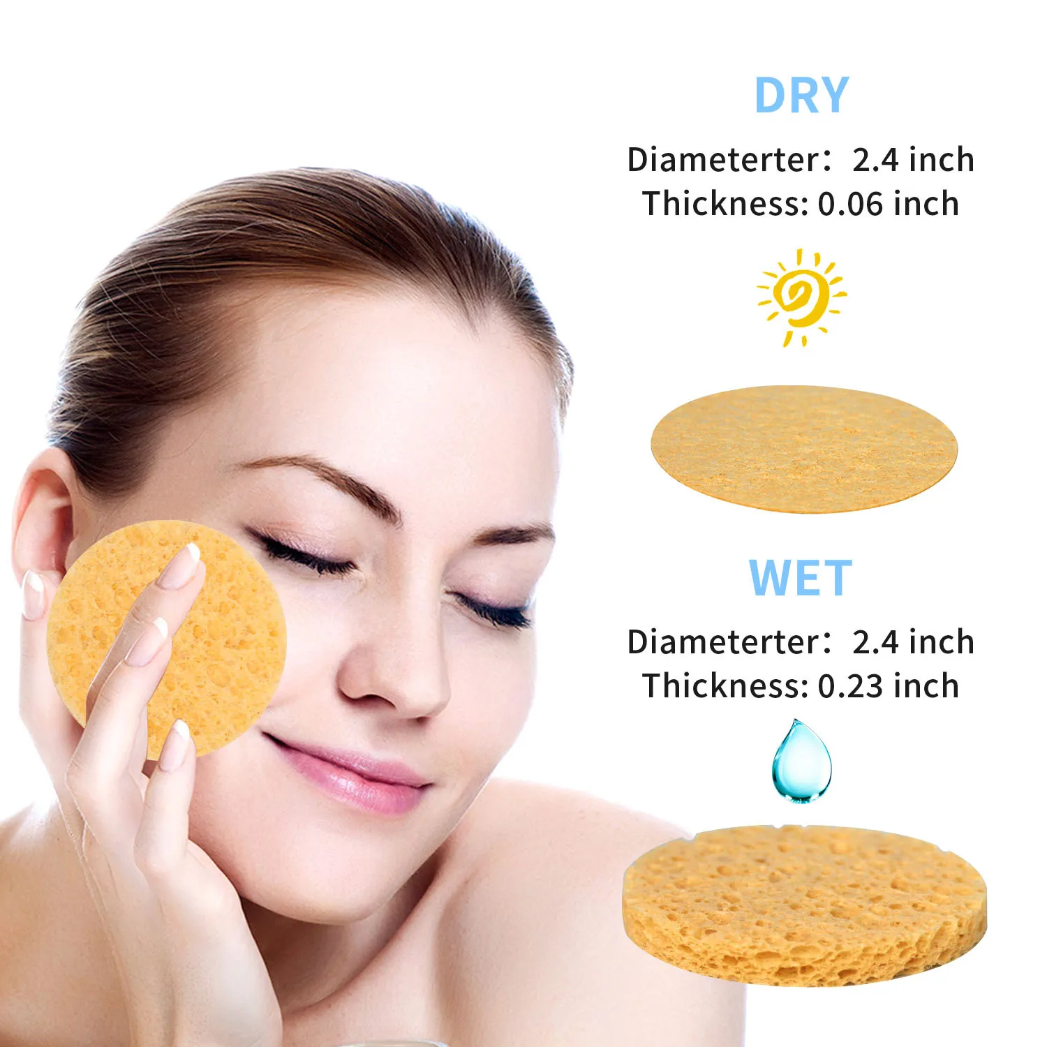 Deep Facial Makeup Cleansing - Reusable Compressed Sponges