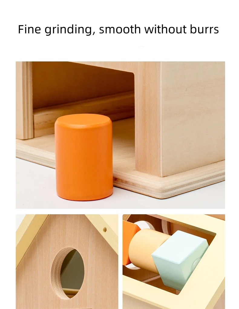 4 in 1 Wooden Montessori Play House Colorful Drop Toy House Coin Box ...