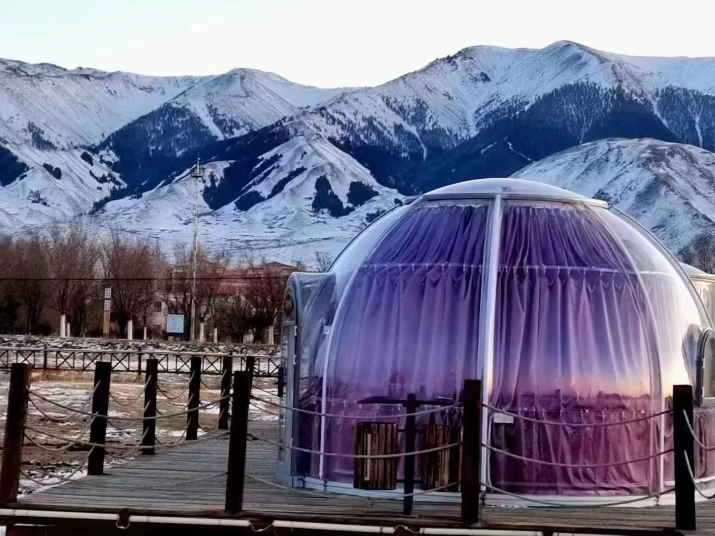 PC Domes Transparent Glamping Geodesic Dome House for Sale