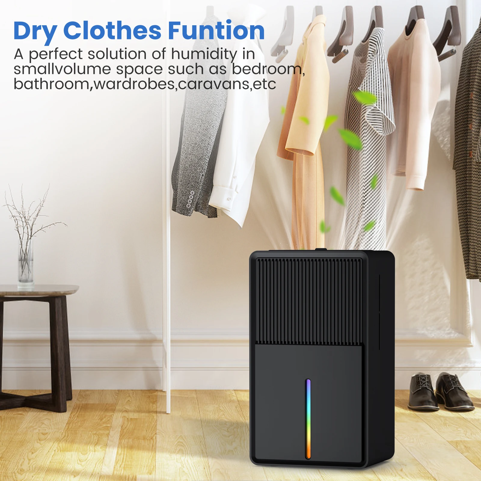 Remover Water Tank Portable Small Dehumidifier For Home 3000ml Dry ...