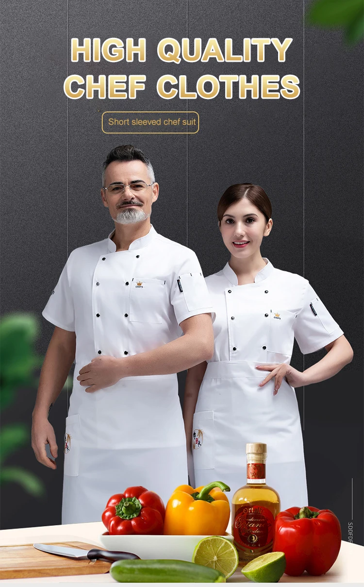 White Short Sleeves Chef Jacket,Cool Vent Chef Coat /chef Uniform ...