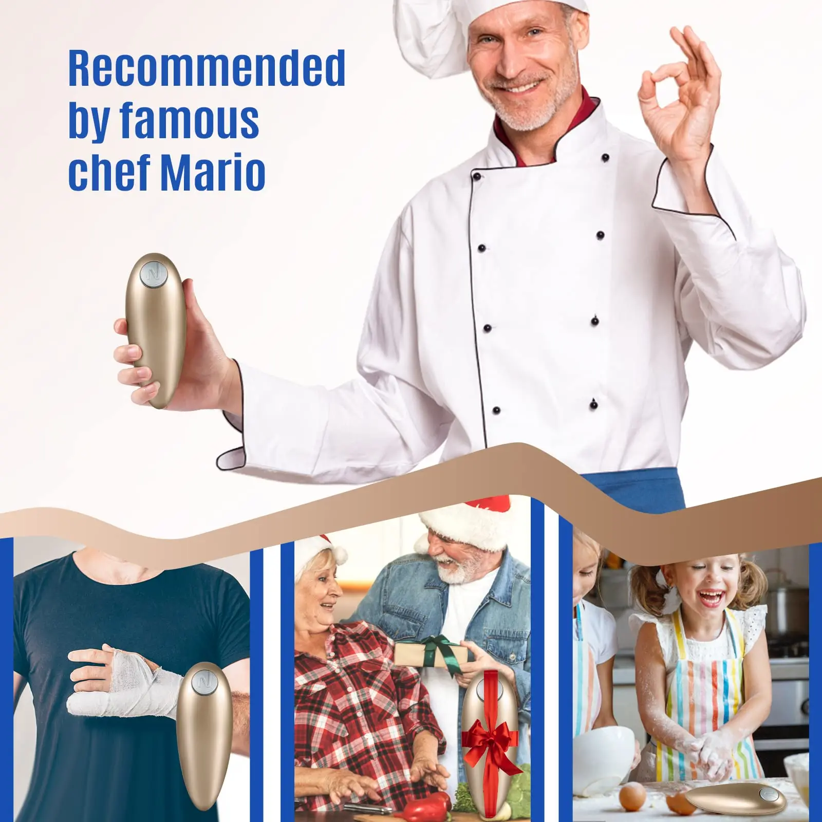 Hands Free Food-Safe Battery Operated Electric Can Openers