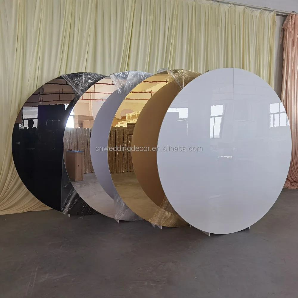 White Wedding Acrylic Wall Backdrop Stage Decoration Flower Balloon ...