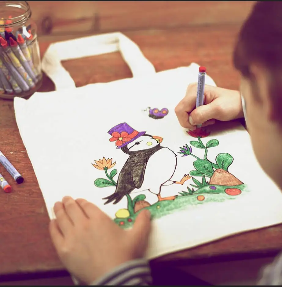 Color Your Own DIY Coloring Pencil Case Canvas Pencil Zipper Pouch ...