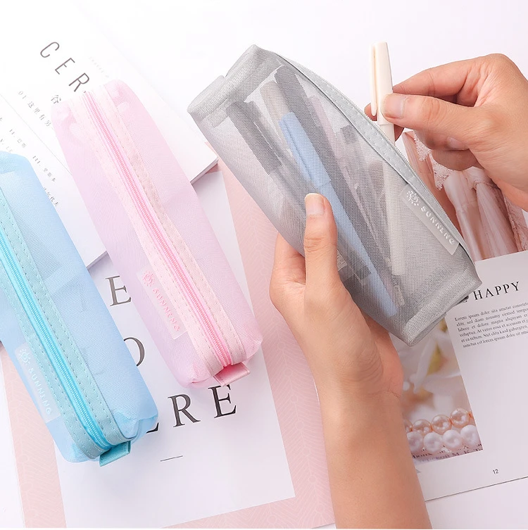 Cute Candy School Student Transparent Pencil Pouches