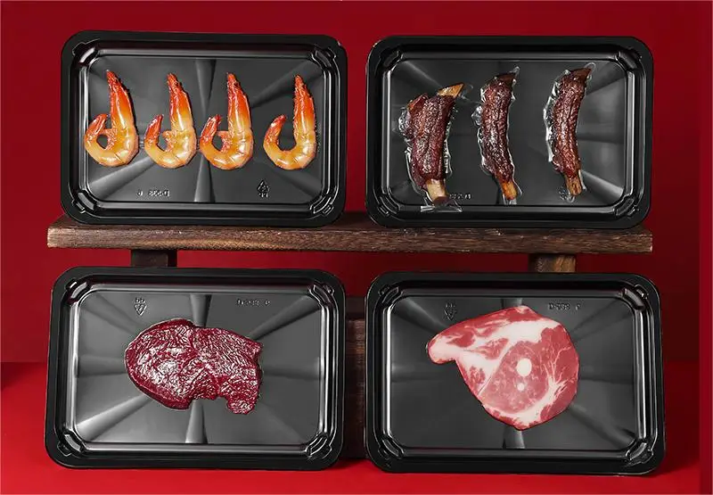 Vacuum Skin Packaging Tray for Fresh Food Tuna Skin Packaging Material ...