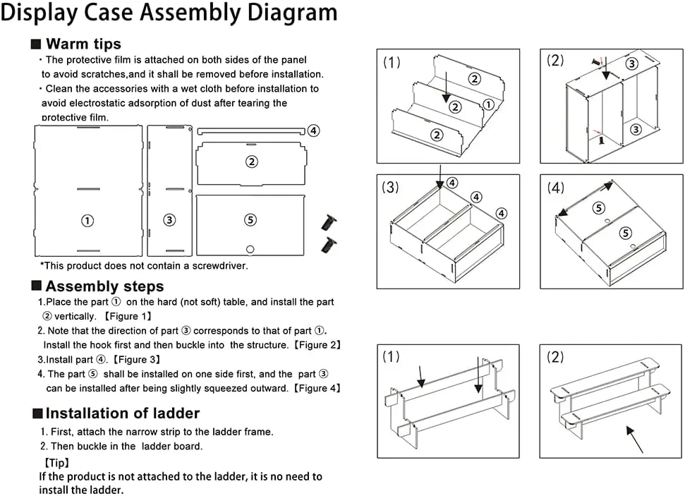 2 Tier Acrylic Display Case for Collectibles - Clear & Stylish