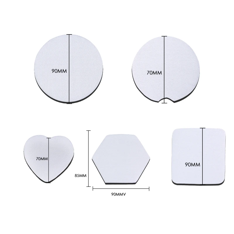 Wholesale Printable Car Coasters - Neoprene Sublimation