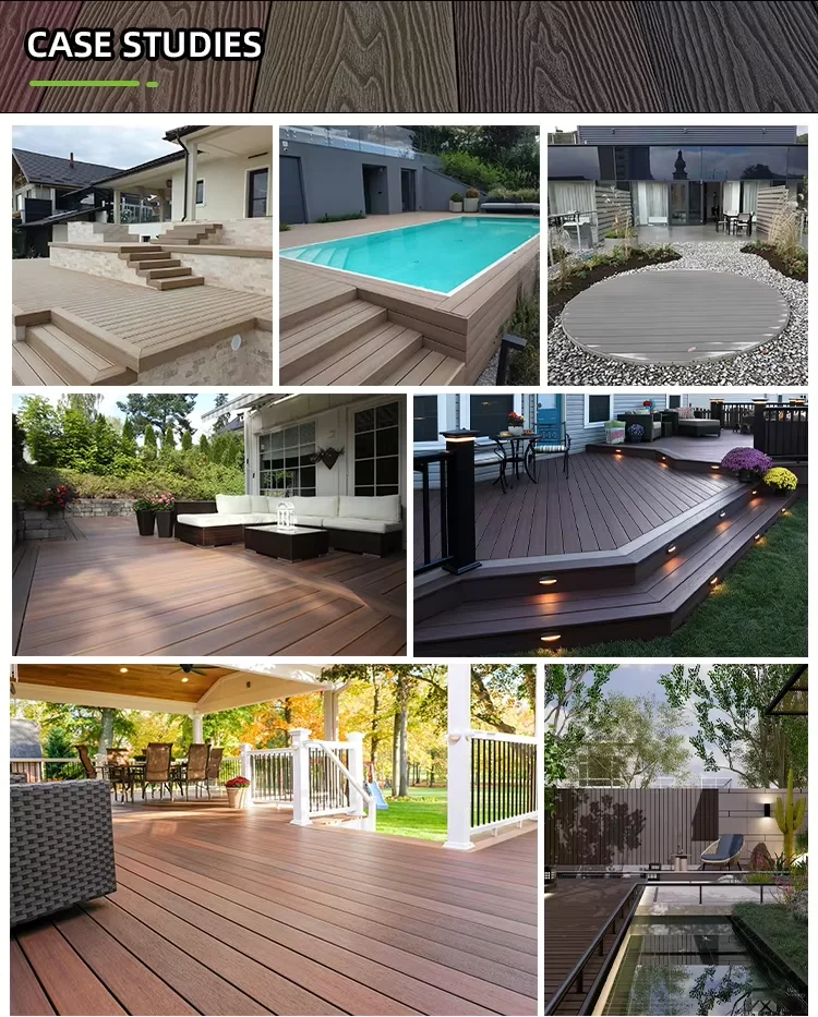 Exterior Fluted WPC Wood Deck Waterproof Flooring 30 mm Outdoor Wpc ...