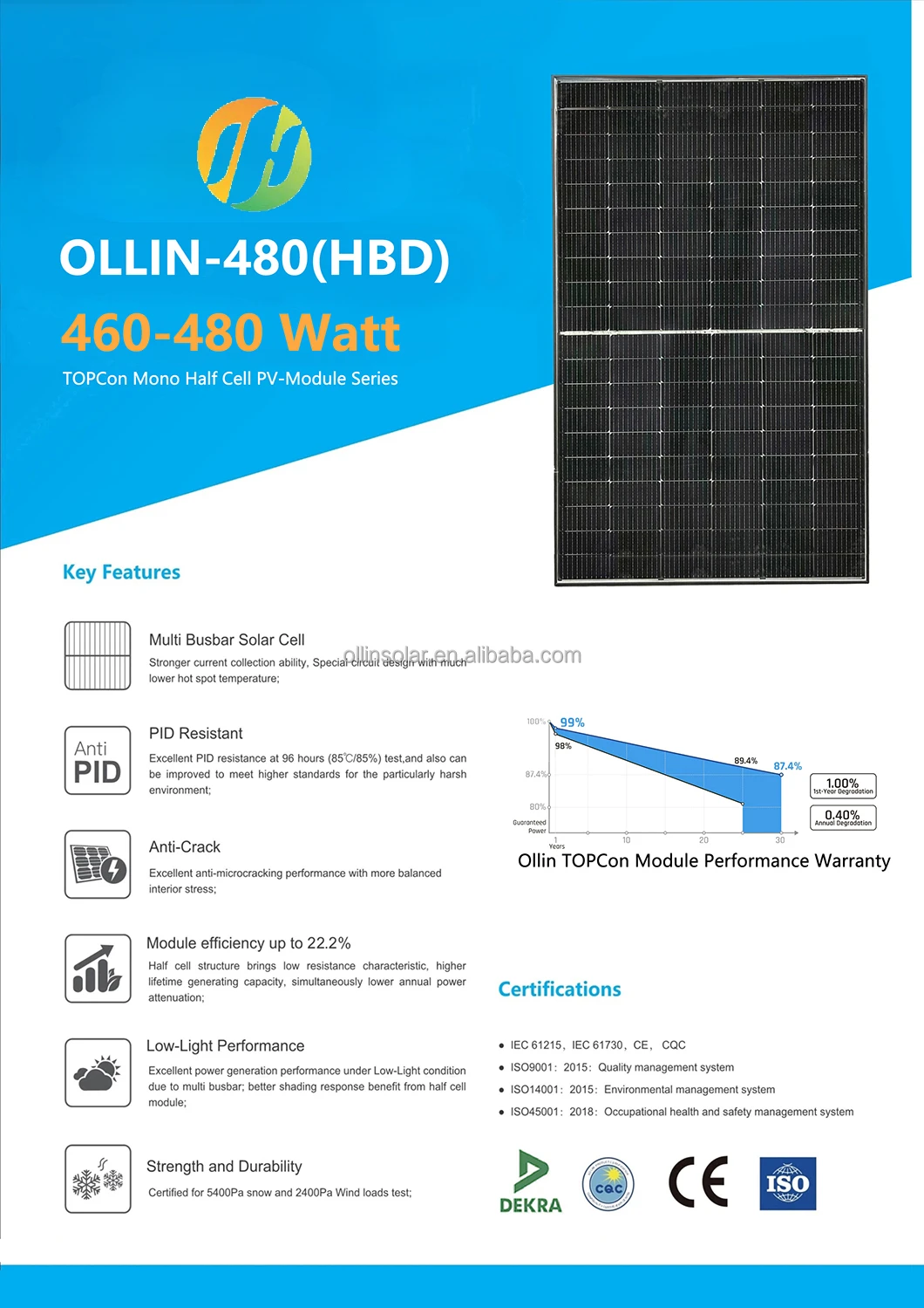 Topcon N Type 480 Watt M10 Bificial Solar Panel Ip67 Efficiency Up To ...