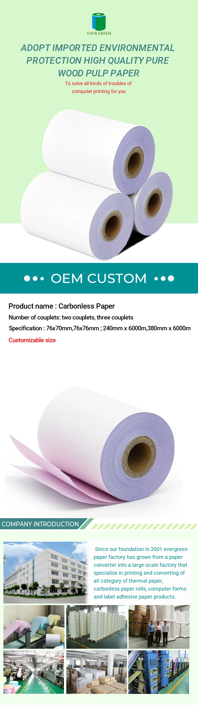 2ply 3ply Ncr Paper Carbonless Copy Paper Computer Form - Buy Computer ...